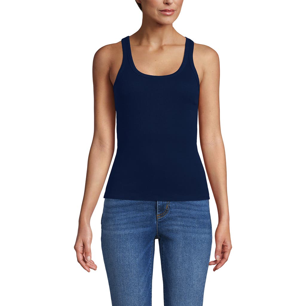 LANDS' END Lands' End Micro Rib Go-To Layering Tank